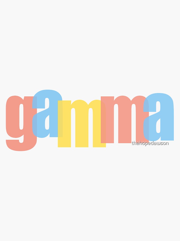 "gamma sticker" Sticker for Sale by thehopedawson | Redbubble