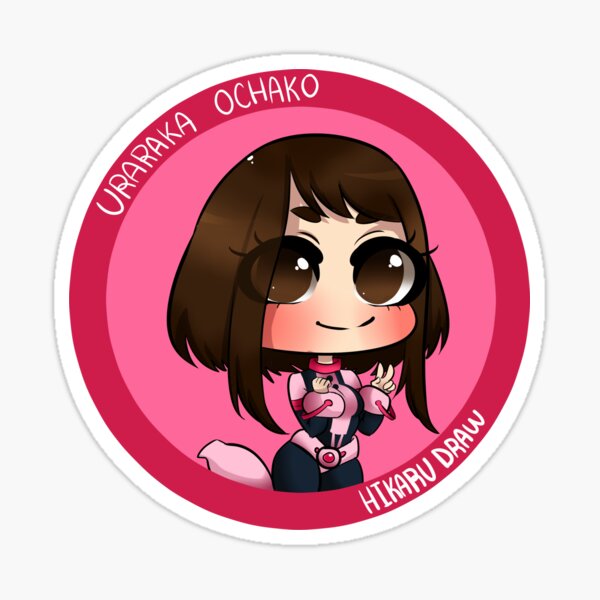"Ochako Uraraka Sticker Chibi" Sticker for Sale by VildarAmbaren ...