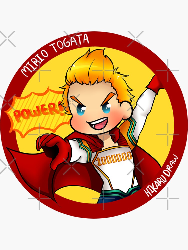 "Togata Mirio POWER Sticker Chibi" Sticker for Sale by VildarAmbaren ...