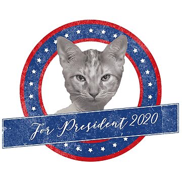 "Cat for President 2020, Cat in Dress, Political Satire, Vintage ...