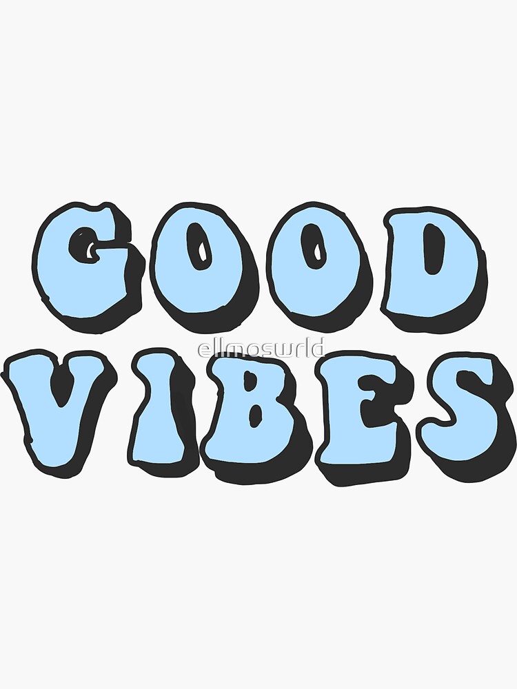 "vsco blue good vibes" Sticker for Sale by ellmoswrld | Redbubble