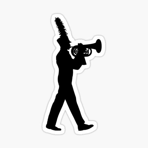 "Marching Baritone Horn" Sticker for Sale by Vistascribe | Redbubble
