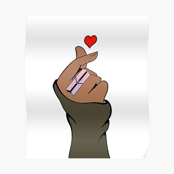 "Kpop hand heart with BTS ring for ARMY love" Poster for Sale by ...