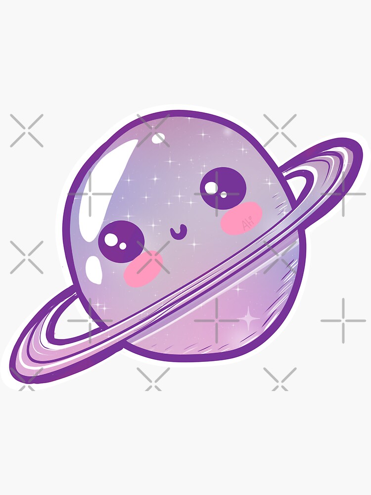 "cute saturn" Sticker for Sale by Atieanna | Redbubble