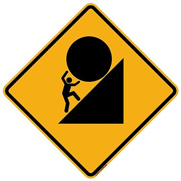 "Men At Work Sysiphus Universal Symbol for Futility bu CH3Media ...