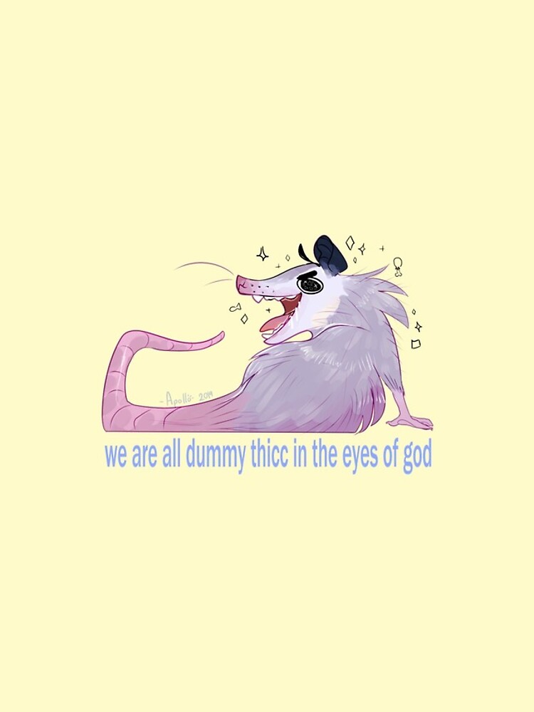 "Dummy Thicc Possum" iPhone Case for Sale by goldenngraphite | Redbubble
