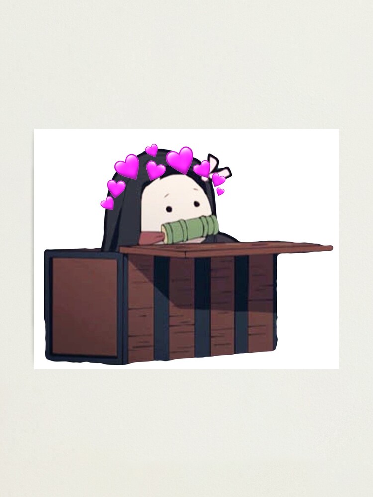 "Nezuko happy smol cute heart crown box" Photographic Print by tomspicy ...