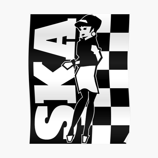 "SKA Girl" Poster by retro-typo | Redbubble