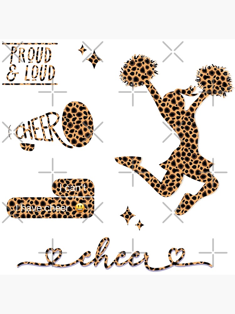 "Cheetah Animal Print Cheer Cheerleading Pack" Poster for Sale by The ...