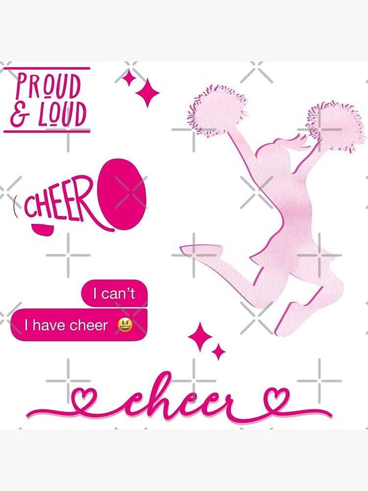 "Hot Pink Watercolor Cheer Cheerleading Pack" Poster for Sale by The ...