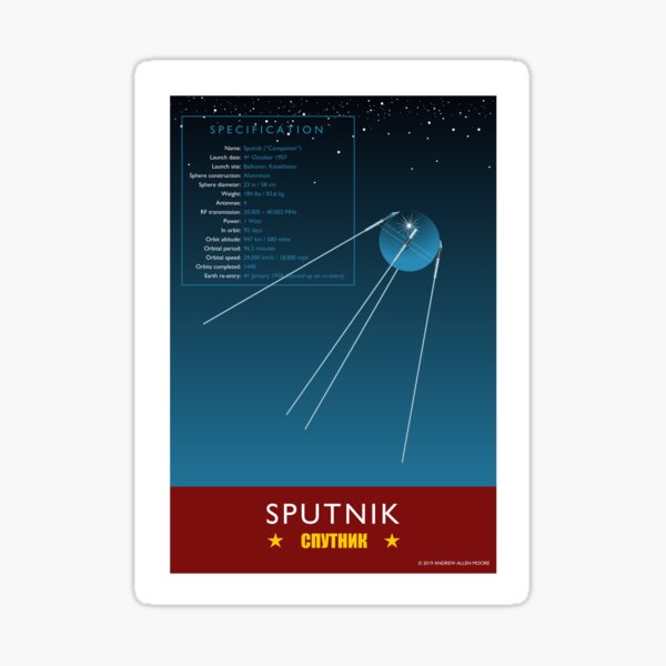 "Sputnik" Sticker for Sale by andrewamoore | Redbubble
