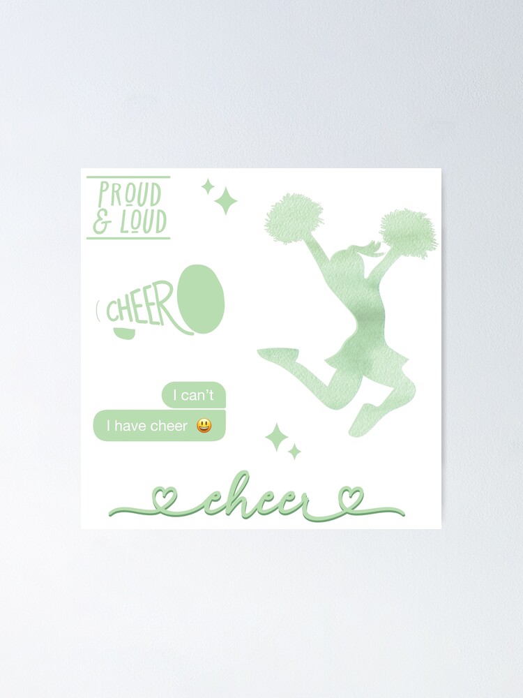 "Light Green Watercolor Cheer Cheerleading Pack" Poster for Sale by The-Goods | Redbubble