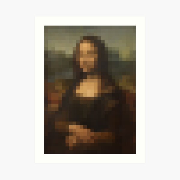 "Mona Lisa Pixel" Art Print for Sale by ShaMiLaB | Redbubble