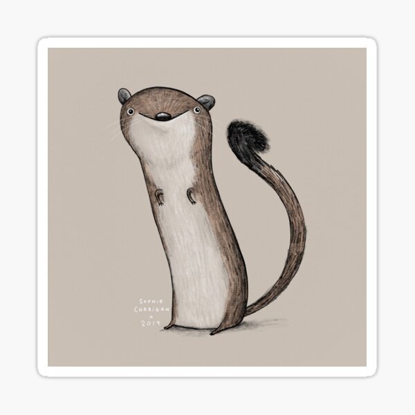 "Weird Weasel" Sticker for Sale by Sophie Corrigan | Redbubble