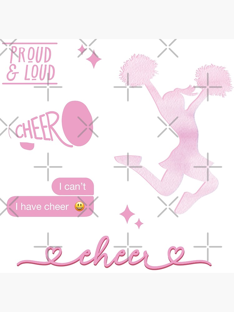 "Pink Watercolor Cheer Cheerleading Pack" Art Print for Sale by The ...