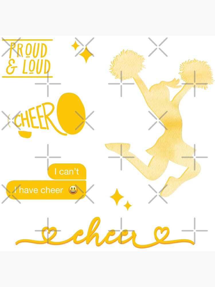 "Yellow Watercolor Cheer Cheerleading Pack" Poster by The-Goods | Redbubble