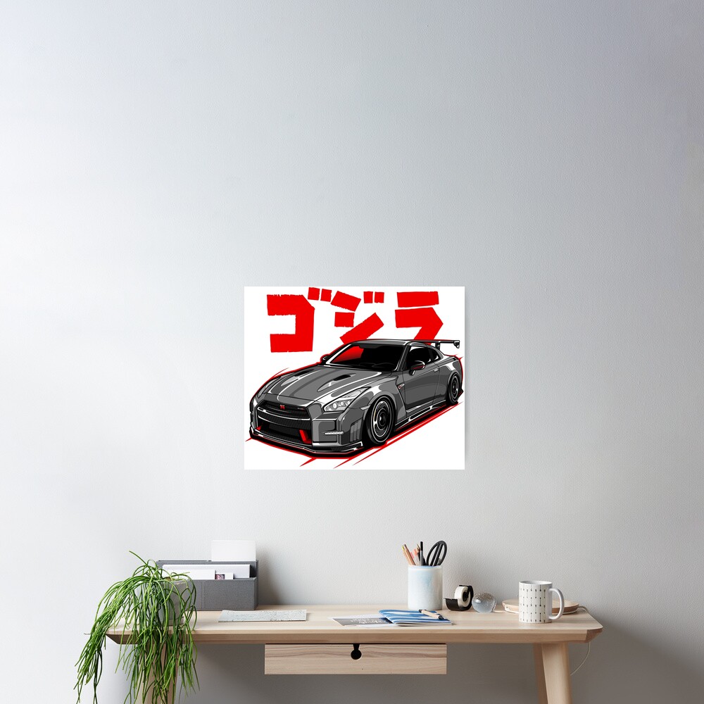 Póster «Nissan R35 GT-R NISMO Godzilla» de WorldwideCars | Redbubble
