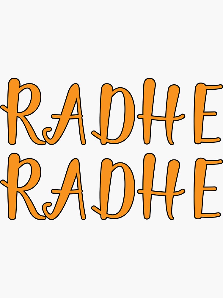 "radhe radhe" Sticker for Sale by MallsD | Redbubble