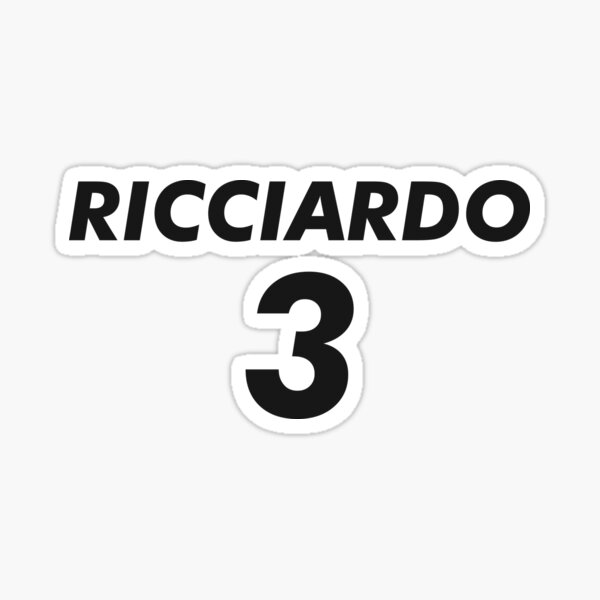 "Ricciardo 3" Sticker for Sale by 107percent | Redbubble