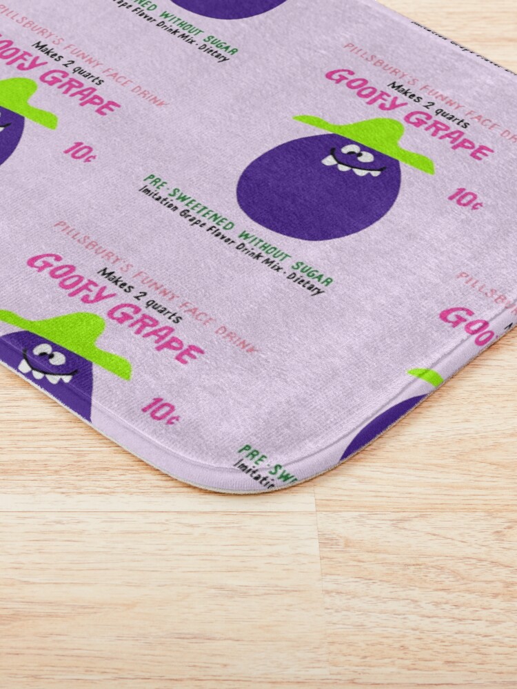 "Funny Face Drink Mix "Goofy Grape"" Bath Mat for Sale by ...