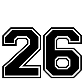 "Varsity Team Sports Uniform Number #26 - Black" Sticker for Sale by ...