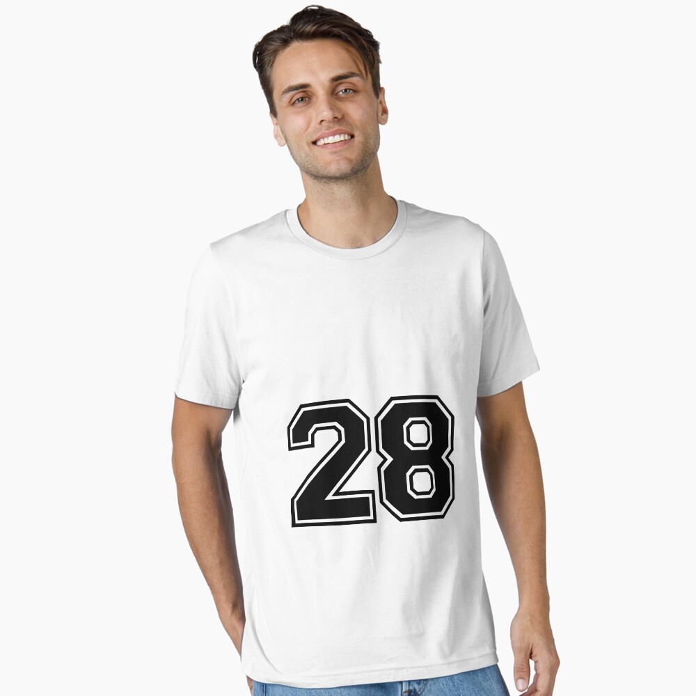"Varsity Team Sports Uniform Number #28 - Black" Sticker for Sale by ...