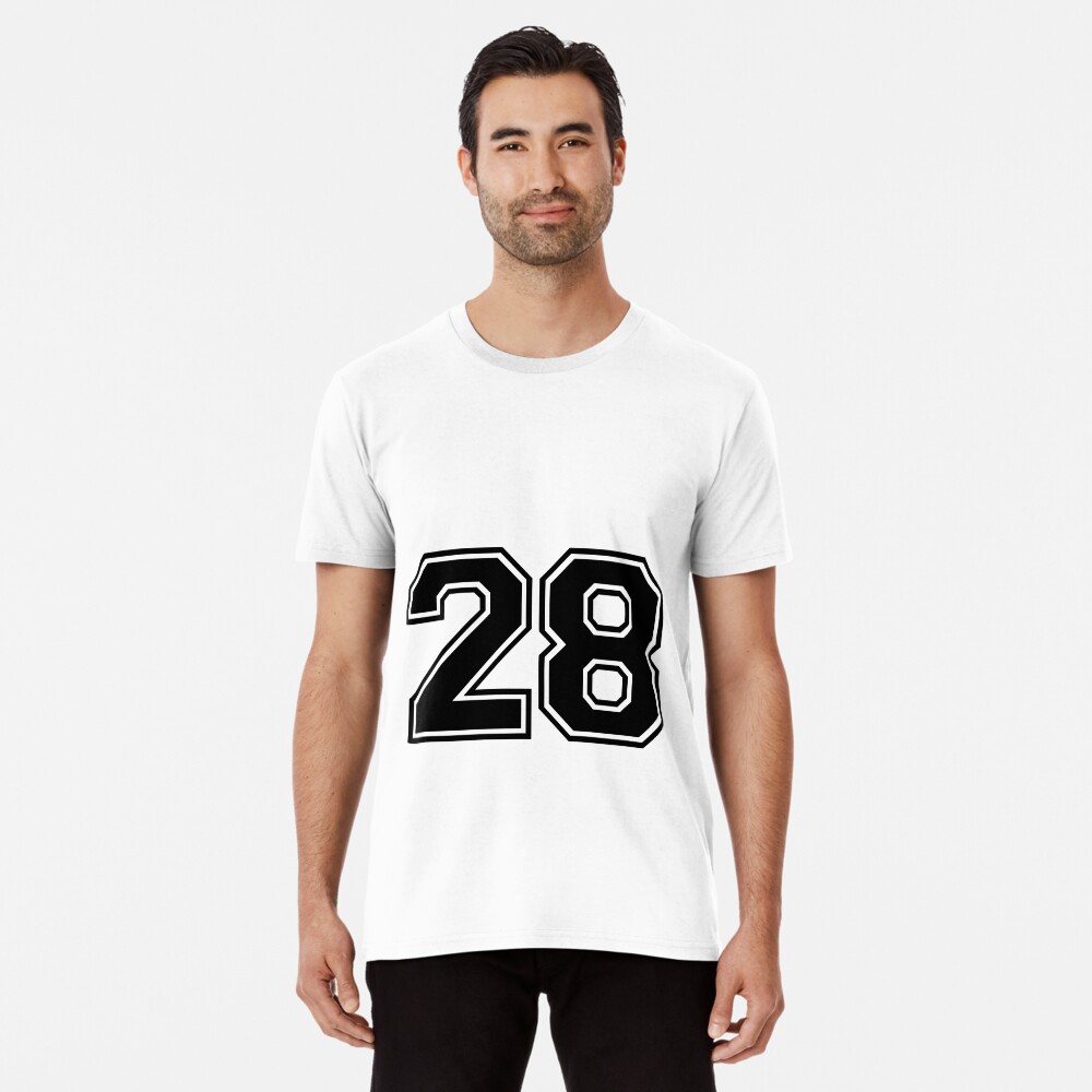 "Varsity Team Sports Uniform Number #28 - Black" Sticker for Sale by ...