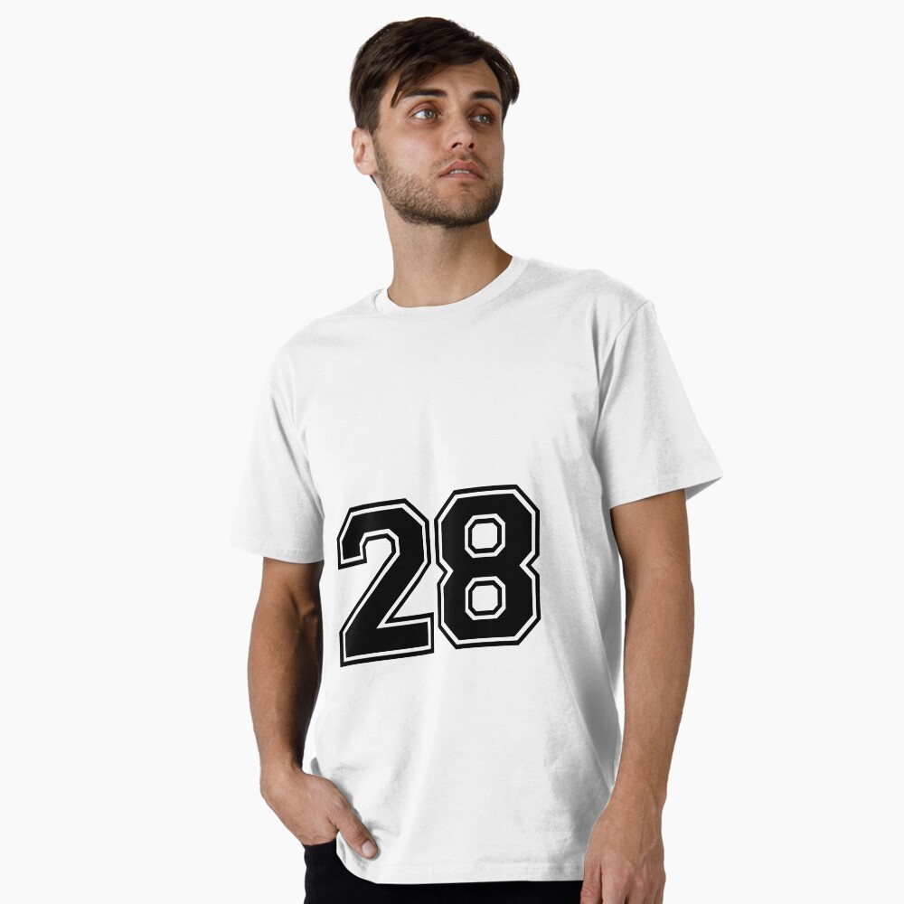"Varsity Team Sports Uniform Number #28 - Black" Sticker for Sale by ...