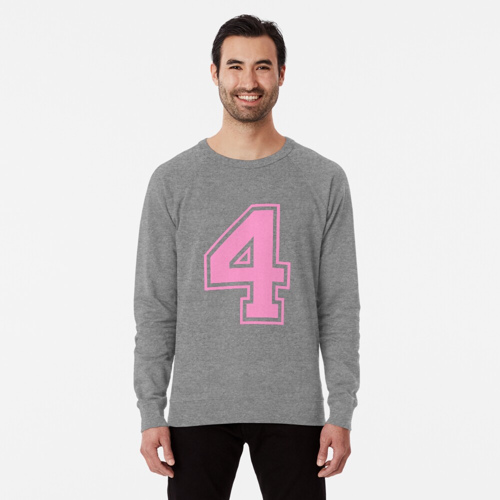 "Varsity Team Sports Uniform Number #4 - Pink" Sticker for Sale by ...