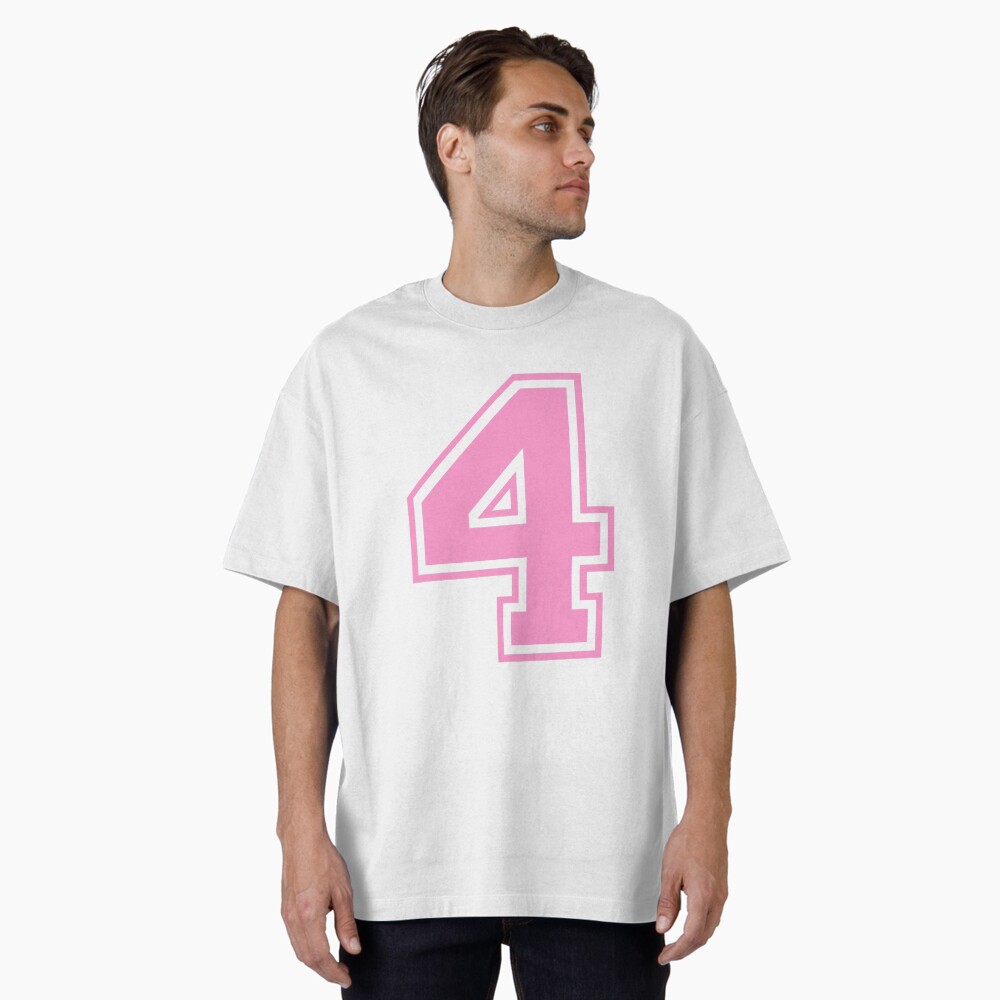"Varsity Team Sports Uniform Number #4 - Pink" Sticker for Sale by ...