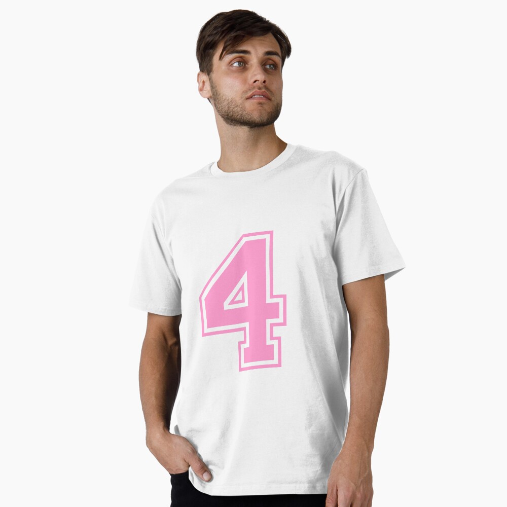 "Varsity Team Sports Uniform Number #4 - Pink" Sticker for Sale by ...