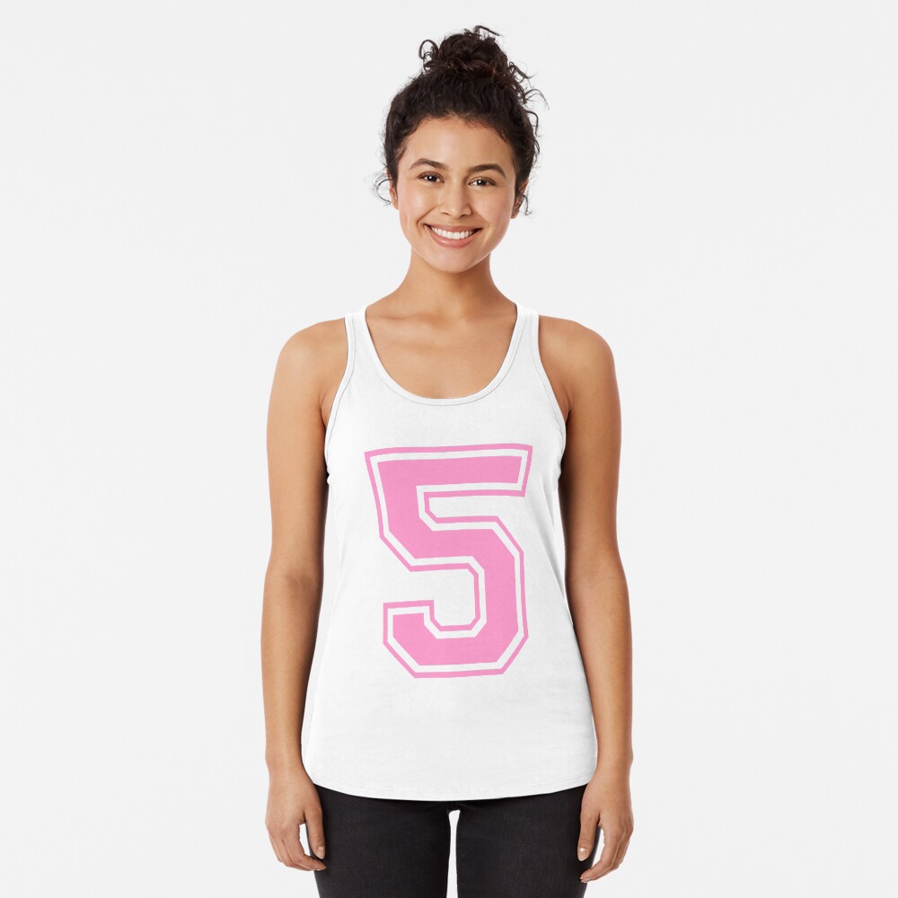 "Varsity Team Sports Uniform Number #5 - Pink" Sticker for Sale by ...