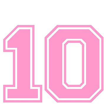 "Varsity Team Sports Uniform Number #10 - pink" Sticker for Sale by ...