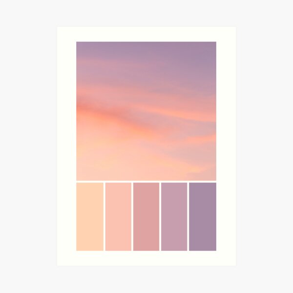 "Dreamy Sunset Skies Colour Palette" Art Print for Sale by zoepower ...