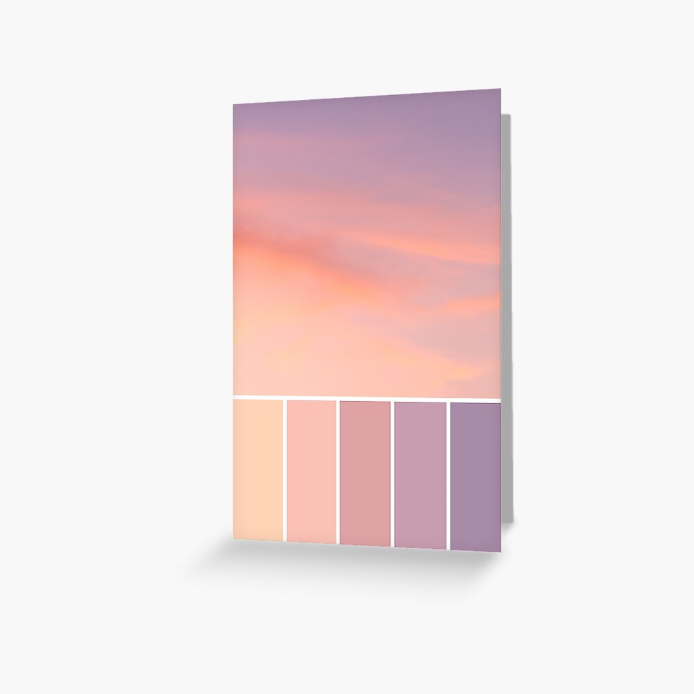 "Dreamy Sunset Skies Colour Palette" Greeting Card for Sale by zoepower ...