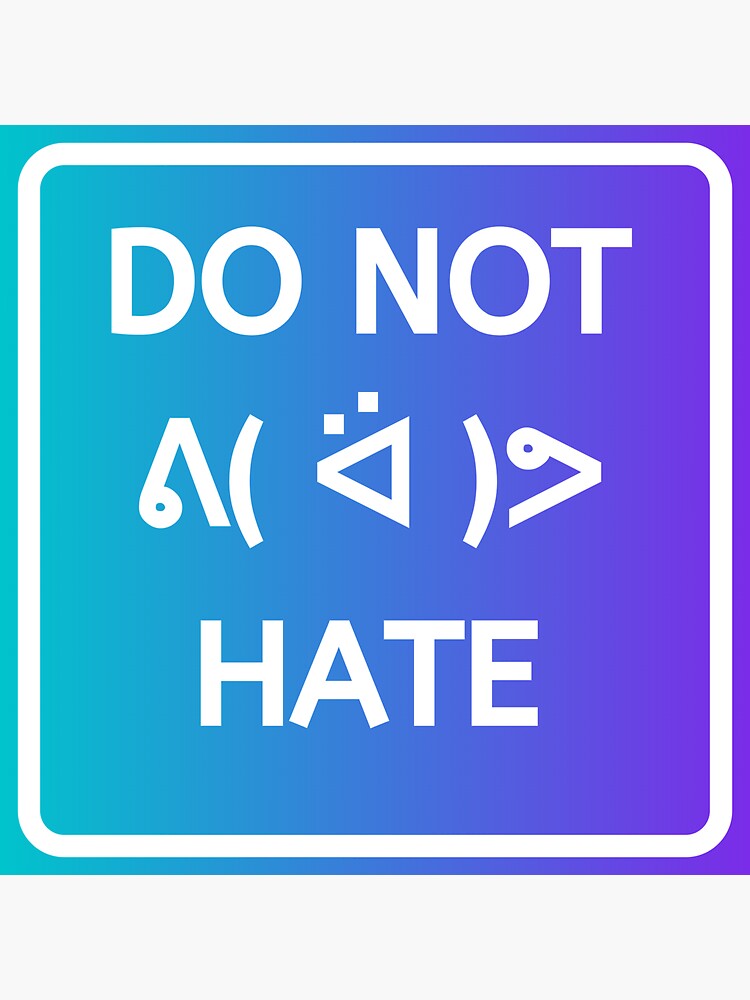 "Text Emoji No Haters Sign" Sticker for Sale by SpiffyD | Redbubble