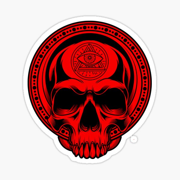 "Third eye skull" Sticker for Sale by hypnotzd | Redbubble