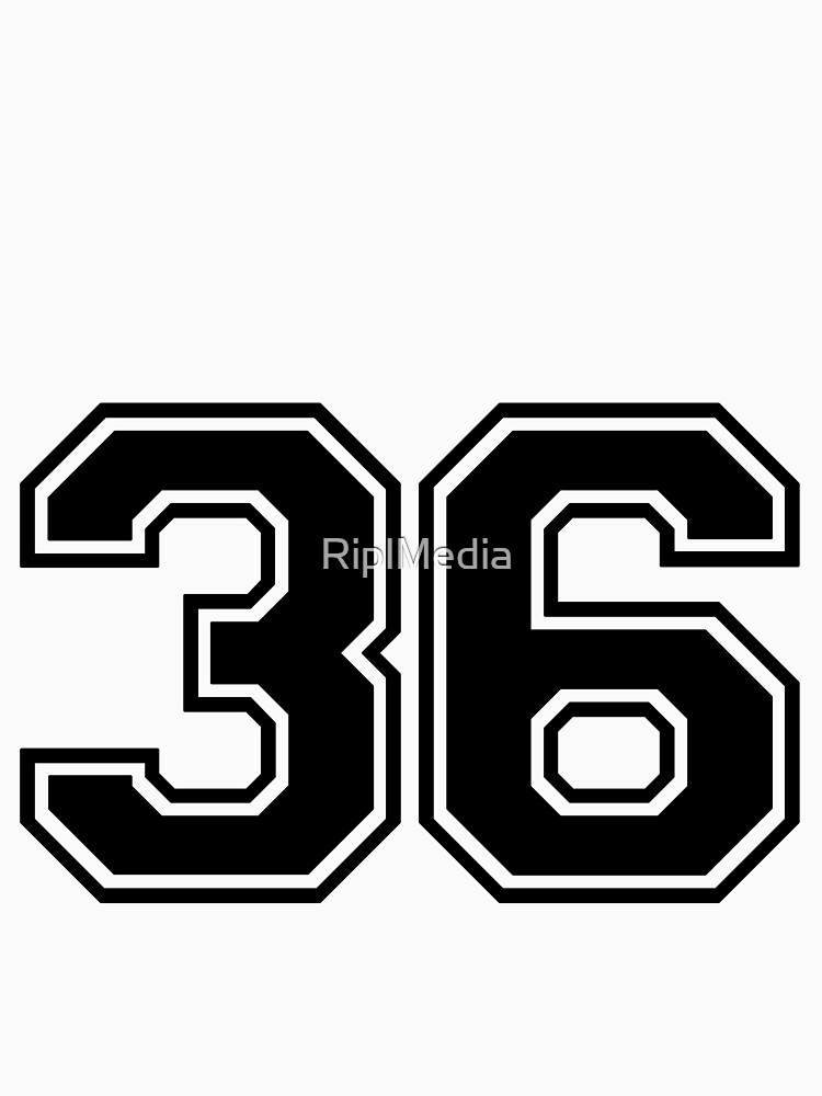 "Varsity Team Sports Uniform Number #36 - Black" T-shirt for Sale by ...