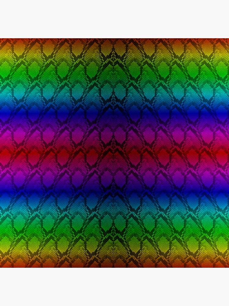 "Bright Metallic Rainbow Python Snake Skin Horizontal Reptile Scales ...
