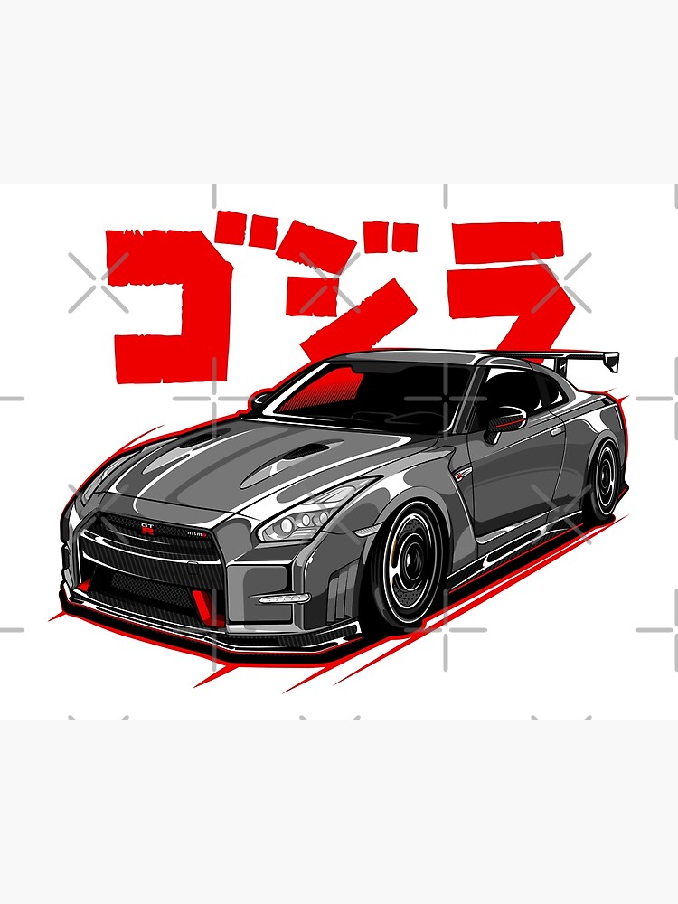 "Nissan R35 GT-R NISMO Godzilla" Art Board Print for Sale by ...