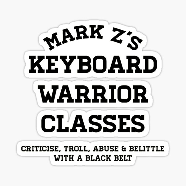 "Marks Keyboard Warriors" Sticker for Sale by 9circles | Redbubble
