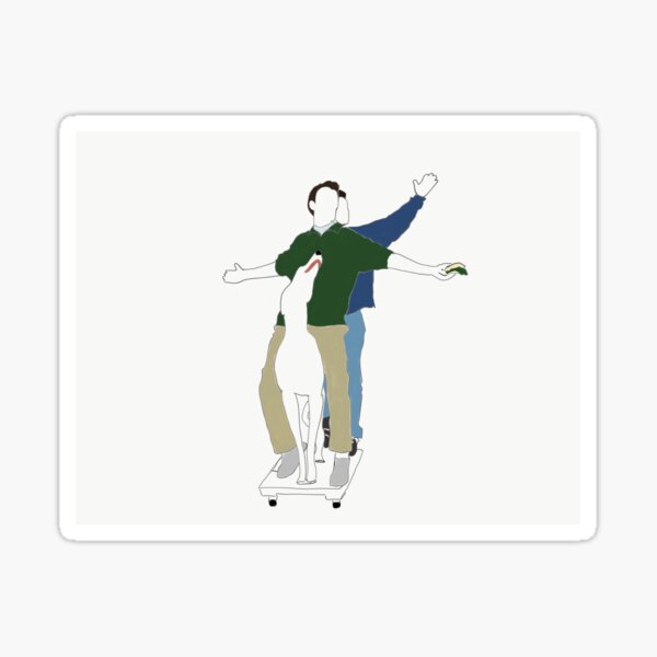 "joey and chandler " Sticker for Sale by dj-evagween | Redbubble