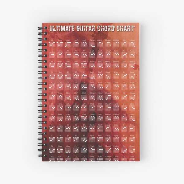 "Guitar Chords Chart" Spiral Notebook for Sale by posterservice | Redbubble
