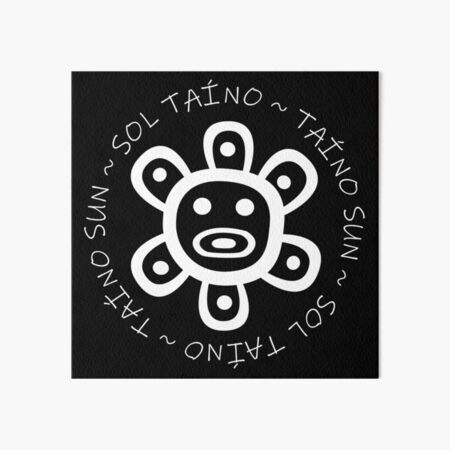 Lámina rígida «Puerto Rico Sol Taino Arte Boricua Tainos Blanco» de ...