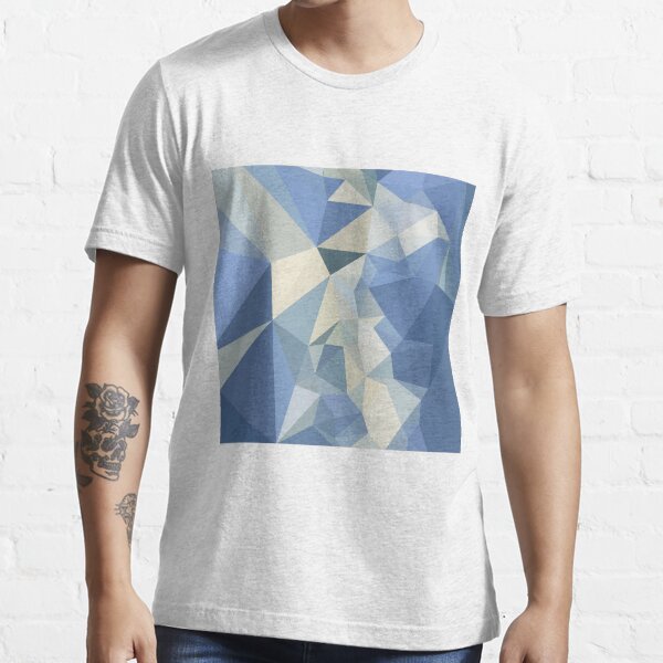 "Columbia Blue Abstract Low Polygon Background" T-shirt for Sale by ...