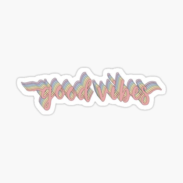 "Good Vibes Rainbow " Sticker for Sale by Quaintrelle | Redbubble