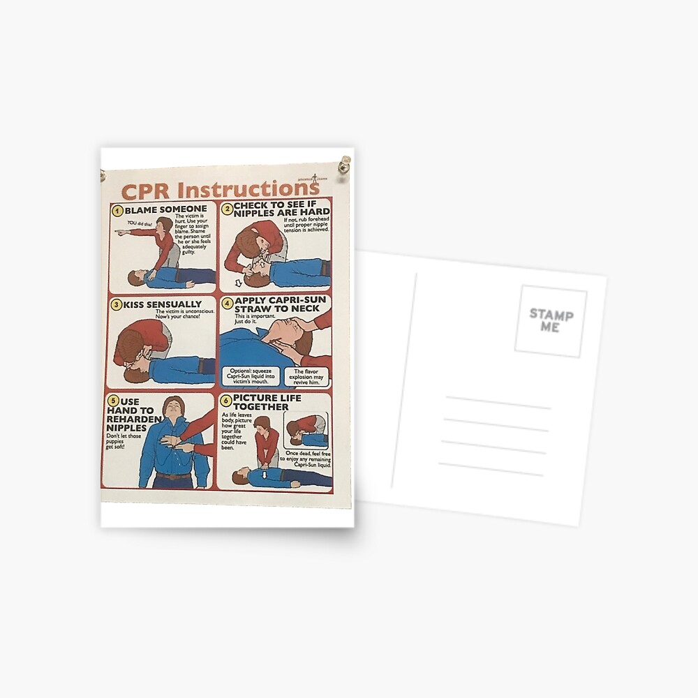 "Funny CPR Instructions" Poster for Sale by -LukeRinehart- | Redbubble