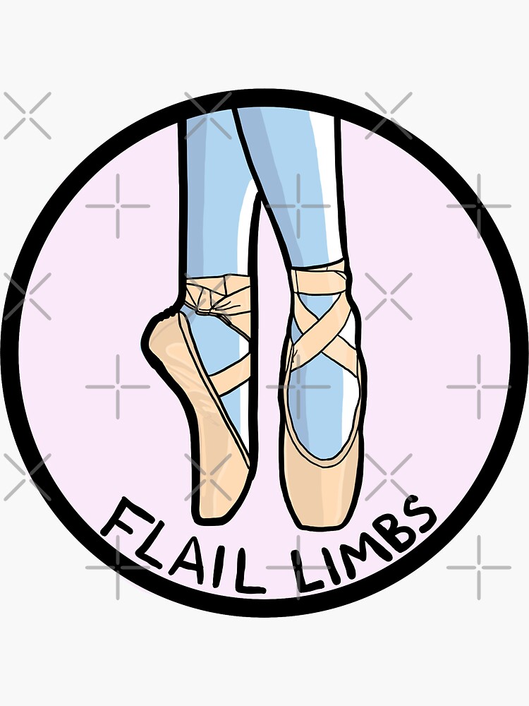 "Flail Limbs" Sticker by RedDachshund | Redbubble