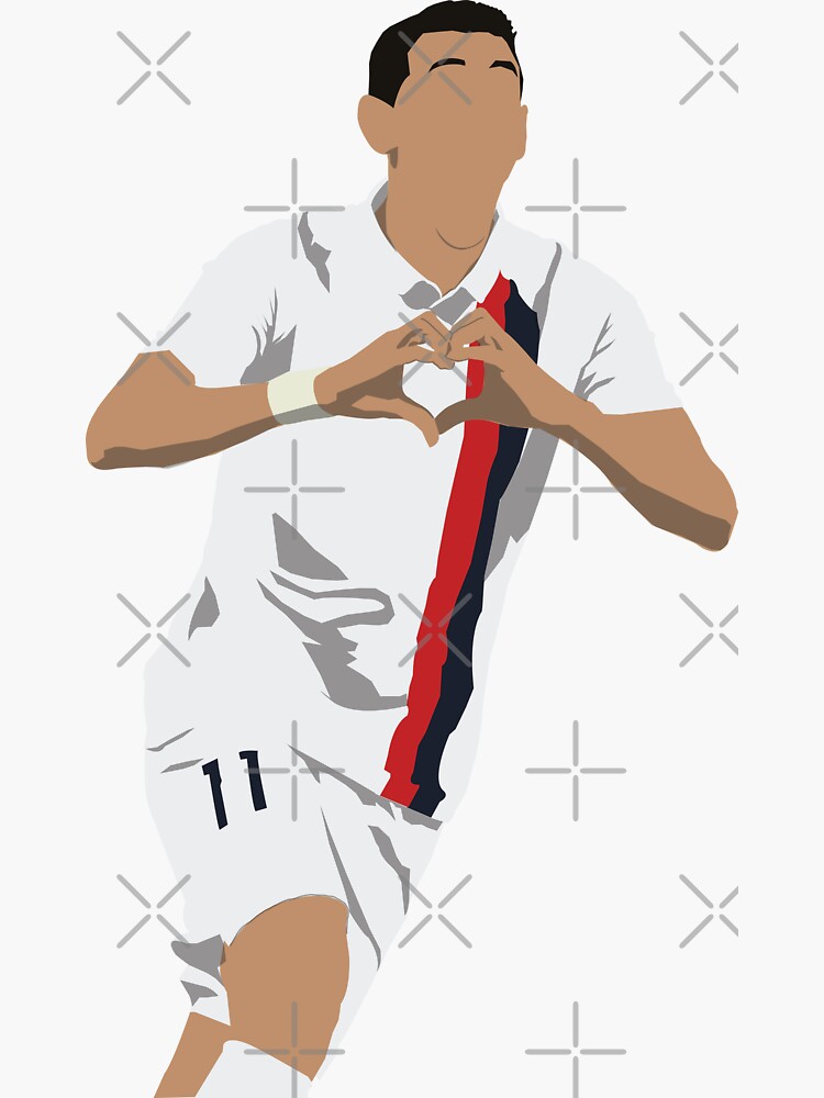 "Angel Di Maria Heart " Sticker for Sale by Hevding | Redbubble
