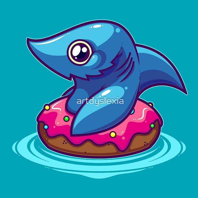 "Donut Shark" by artdyslexia | Redbubble